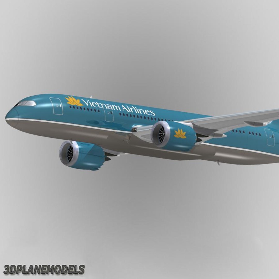 3d b787-8 vietnam airlines model