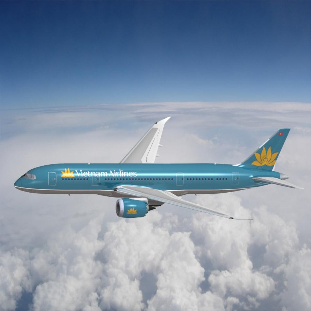 3d b787-8 vietnam airlines model