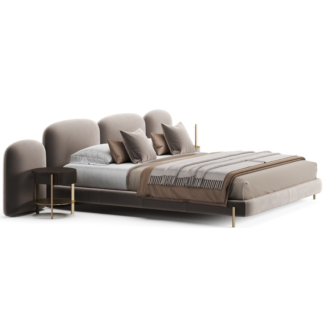 3D Model Baxter Stone Bed - TurboSquid 1754263