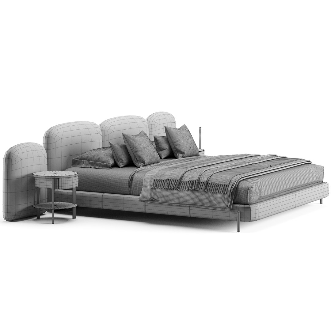 3D Model Baxter Stone Bed - TurboSquid 1754263