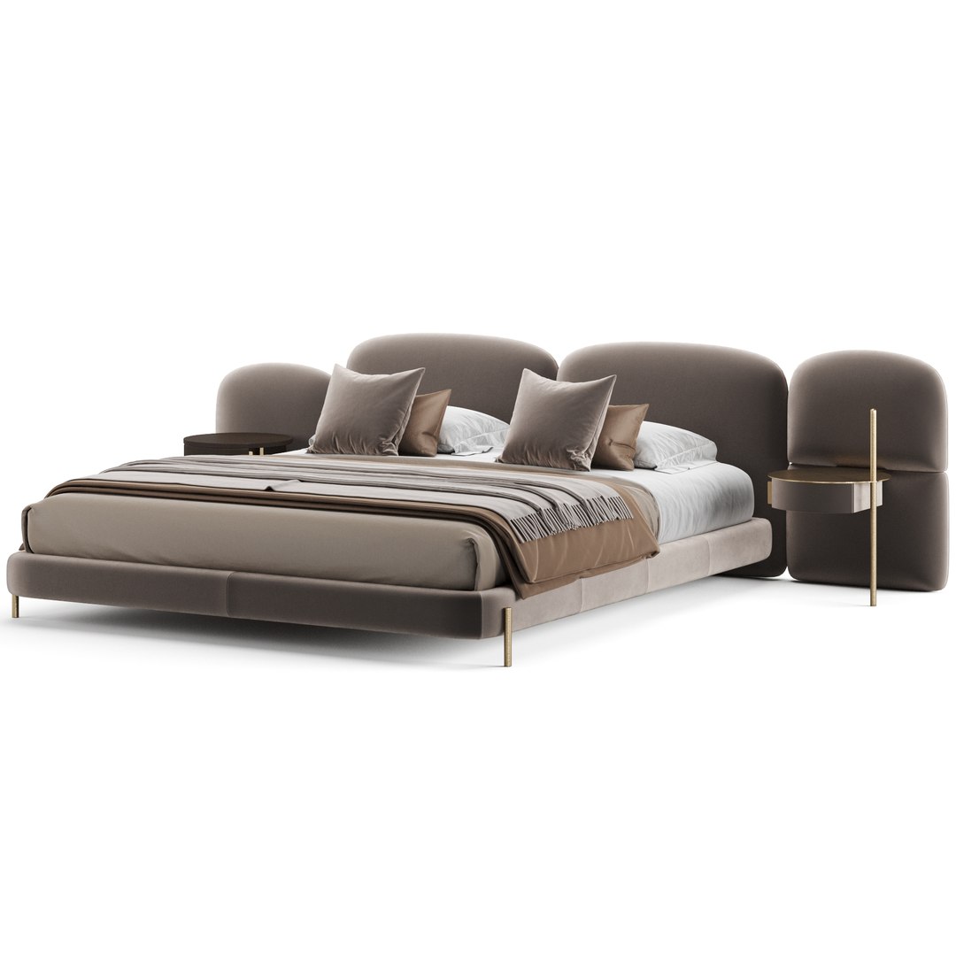 3D Model Baxter Stone Bed - TurboSquid 1754263