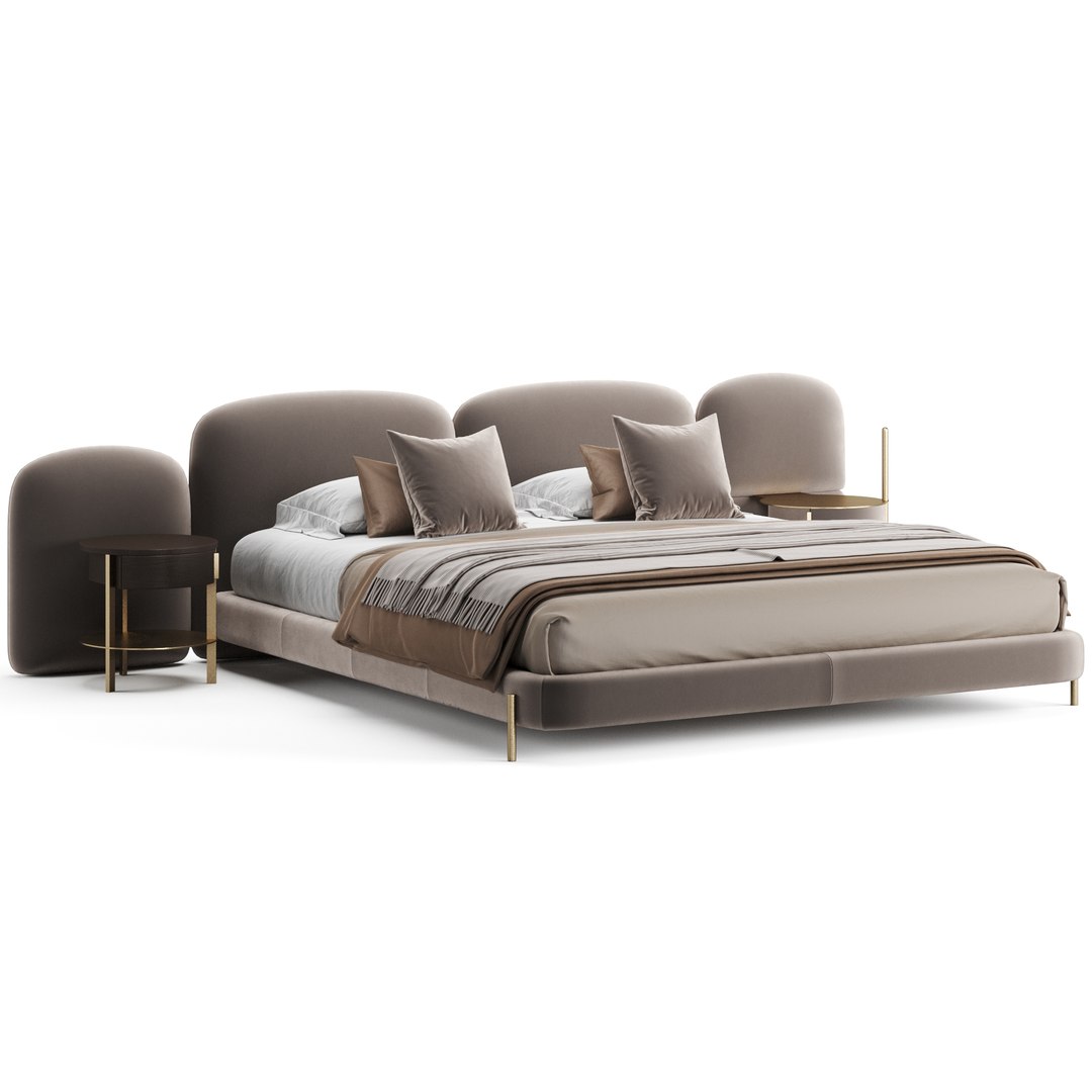 3D Model Baxter Stone Bed - TurboSquid 1754263