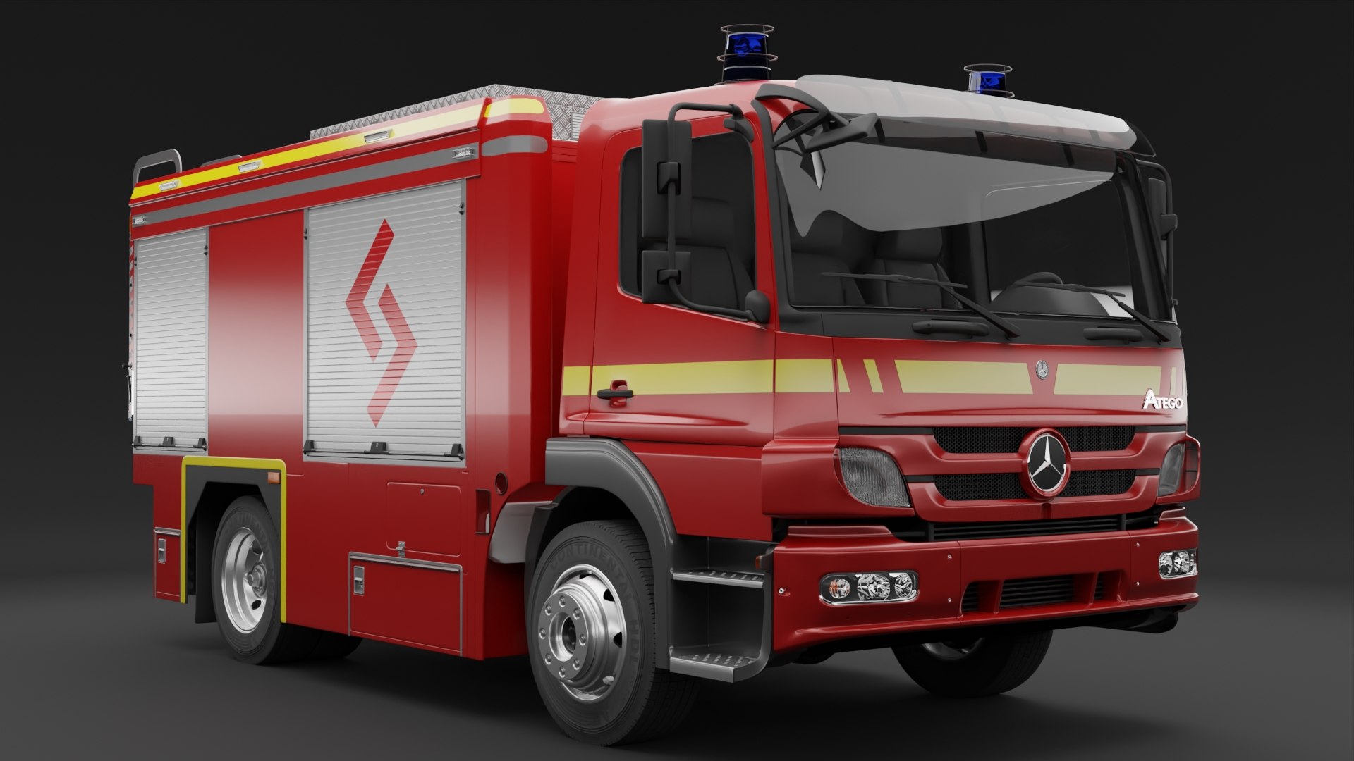 Fire Truck Mercedes Atego 3D Model - TurboSquid 1979599