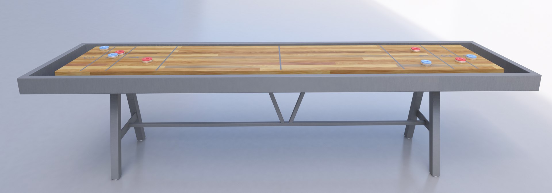 Shuffleboard Table Discs 3d Max