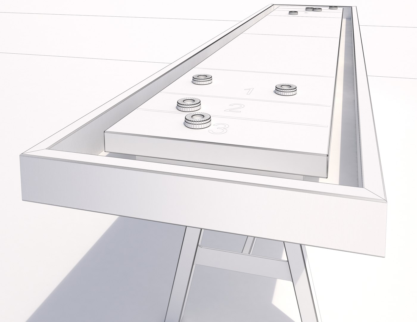 Shuffleboard Table Discs 3d Max
