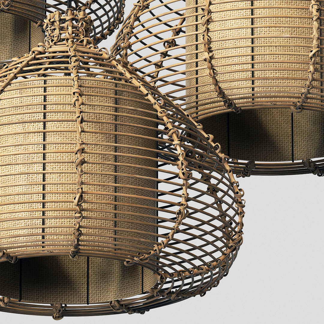 3D Lamp wicker branch rattan Dome model - TurboSquid 1730601