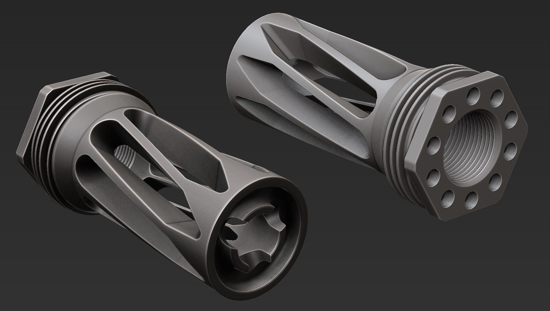 3D Muzzle Brake OSS MK-2 5x56 NATO - High-poly 3D Model - TurboSquid ...