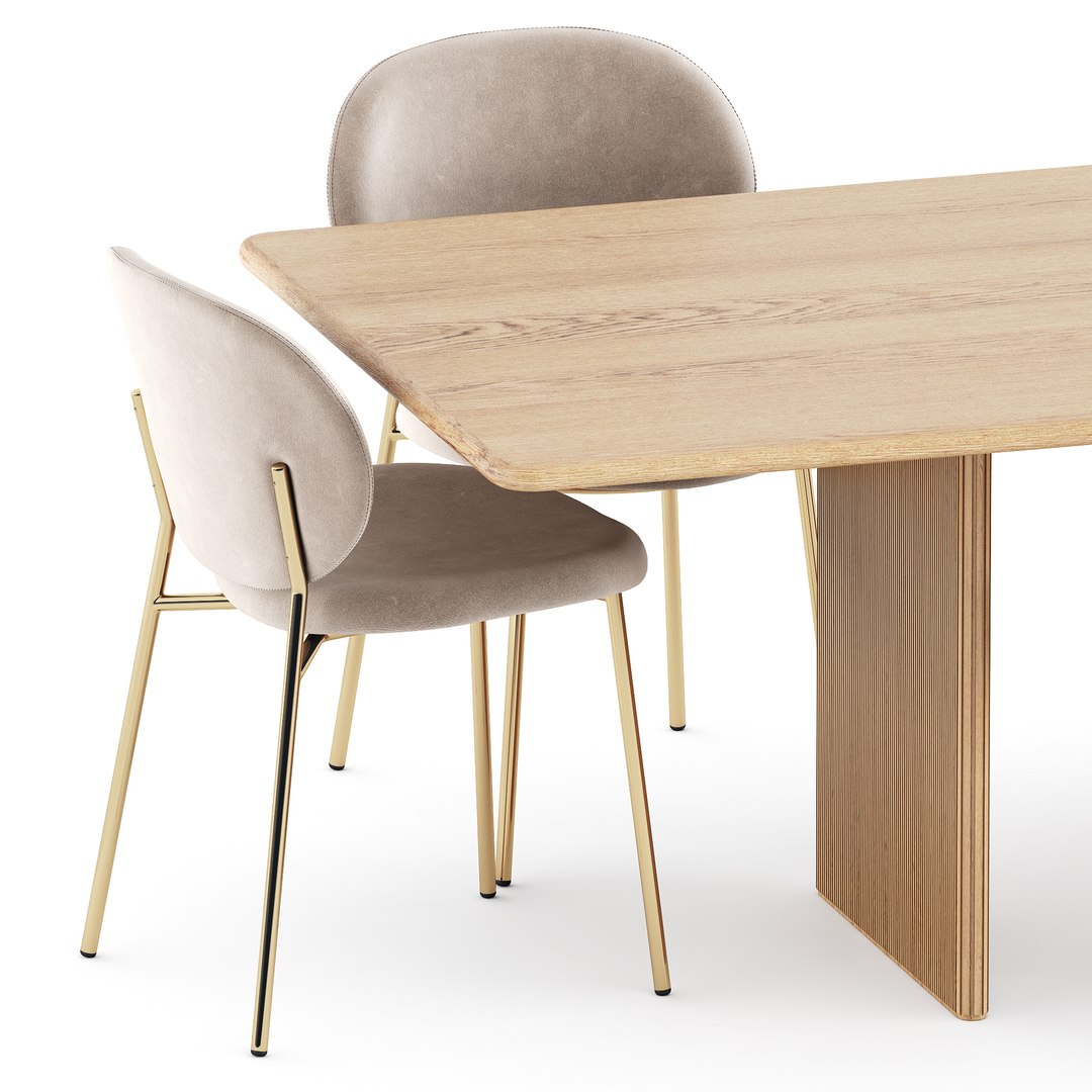 3D Ines Chairs And Cabin Square Table Model - TurboSquid 1997632