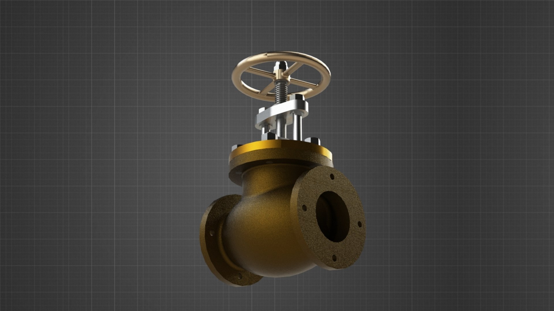 Globe valve 3D model - TurboSquid 1660004