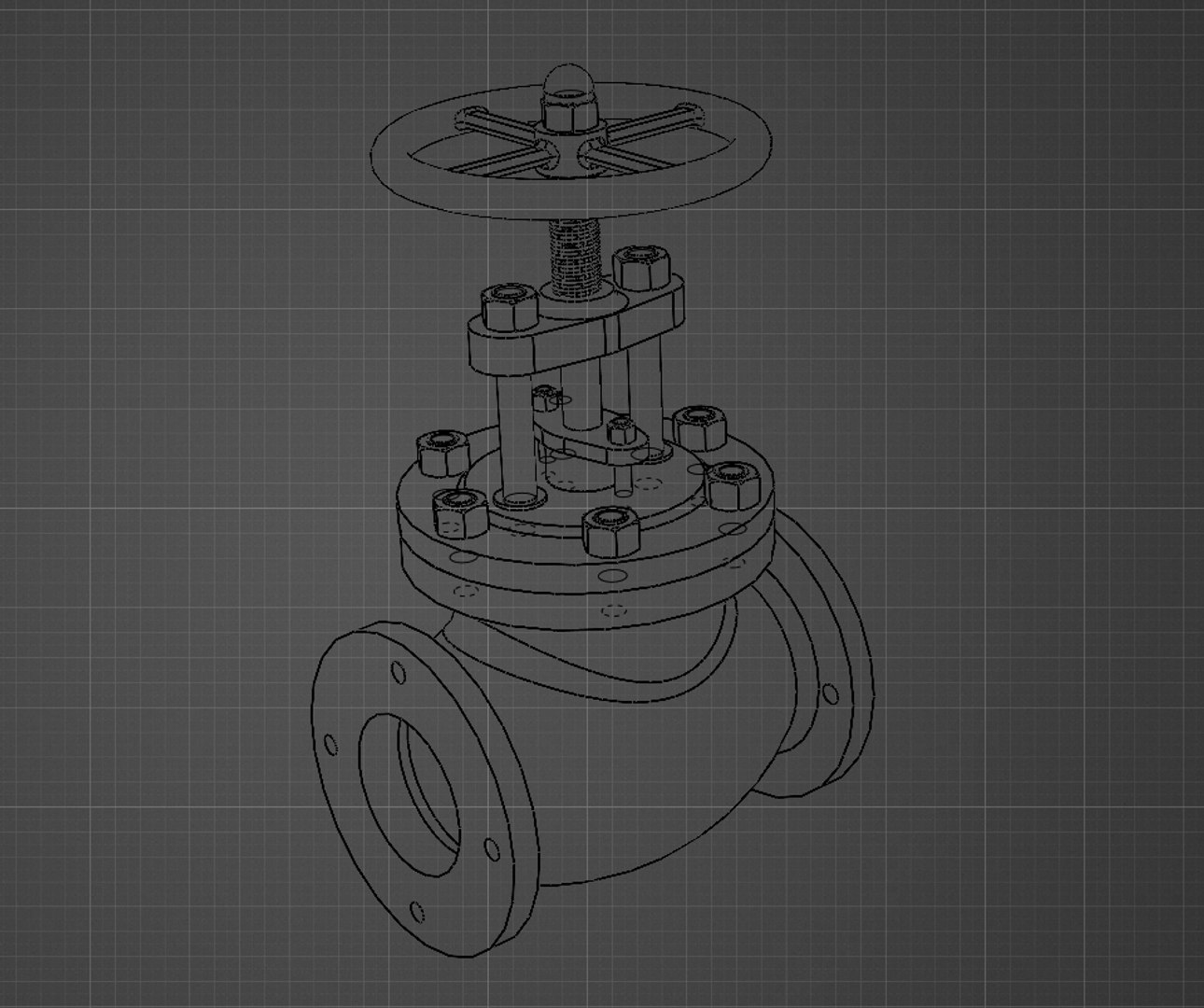 Globe valve 3D model - TurboSquid 1660004