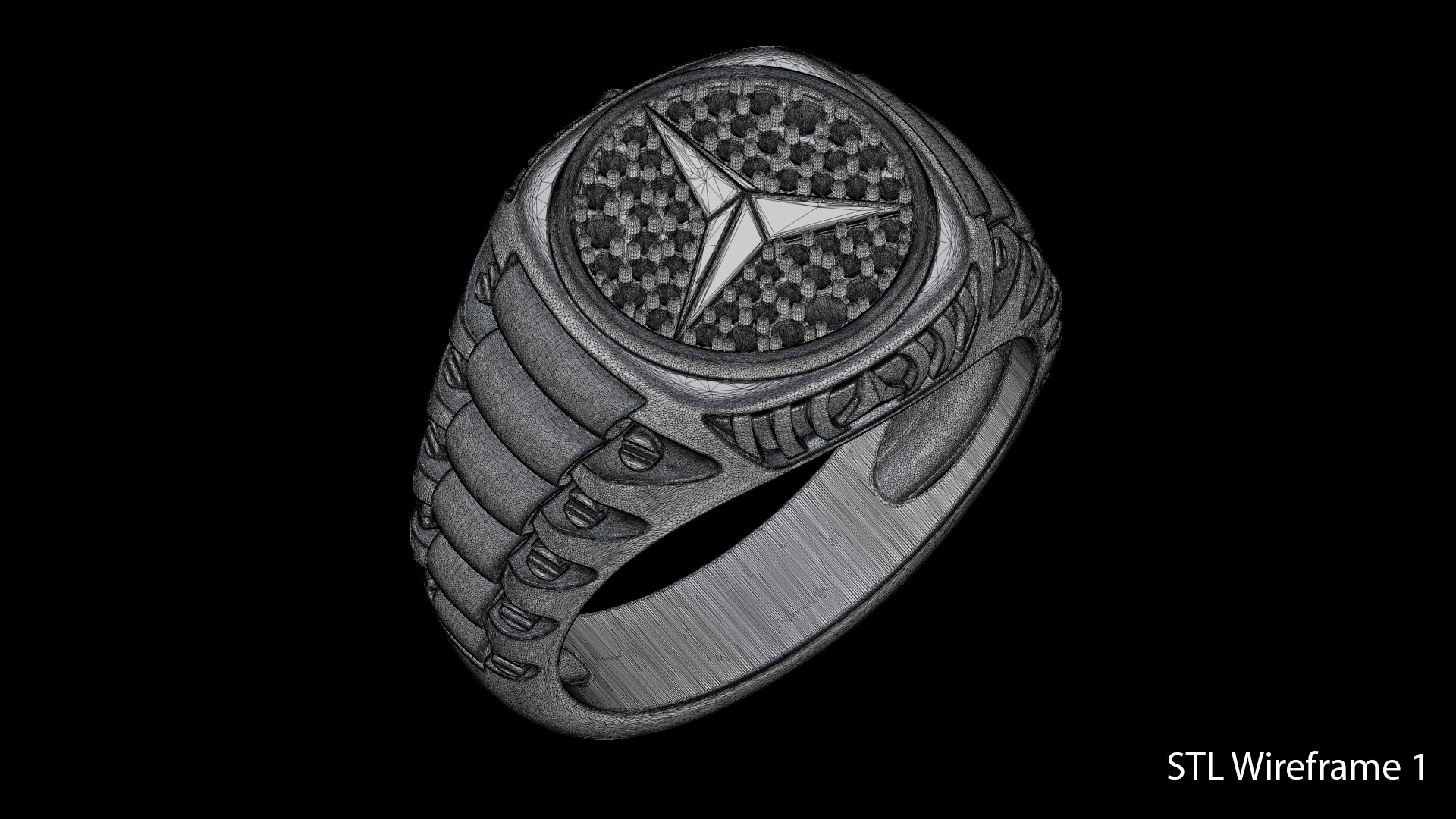 Classic Mercedes Benz Ring 3D Model - TurboSquid 2413973