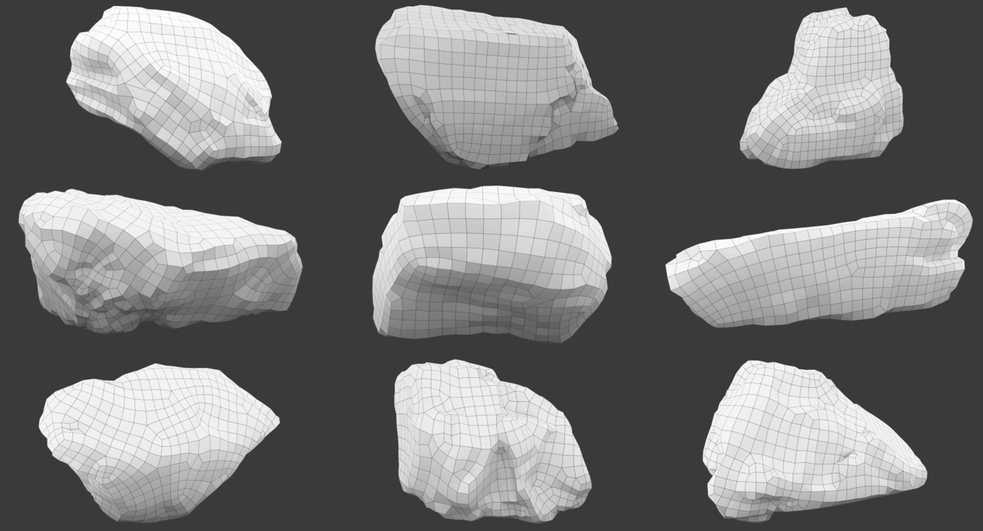 100 stone model - TurboSquid 1389046