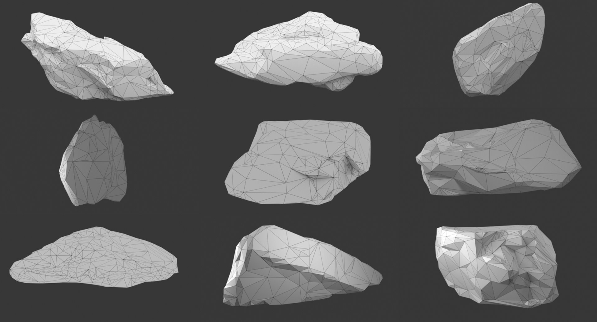 100 stone model - TurboSquid 1389046