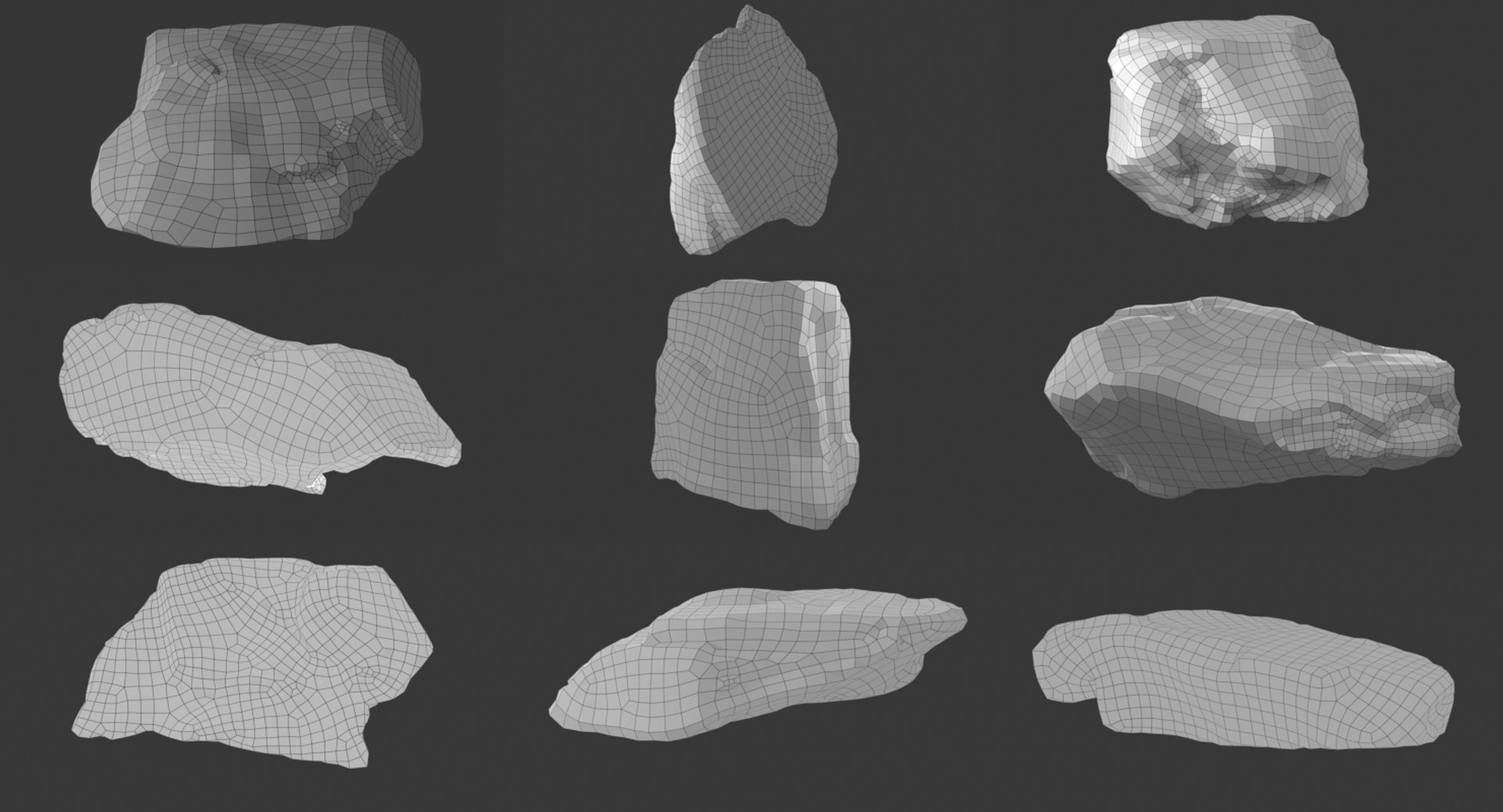 100 stone model - TurboSquid 1389046