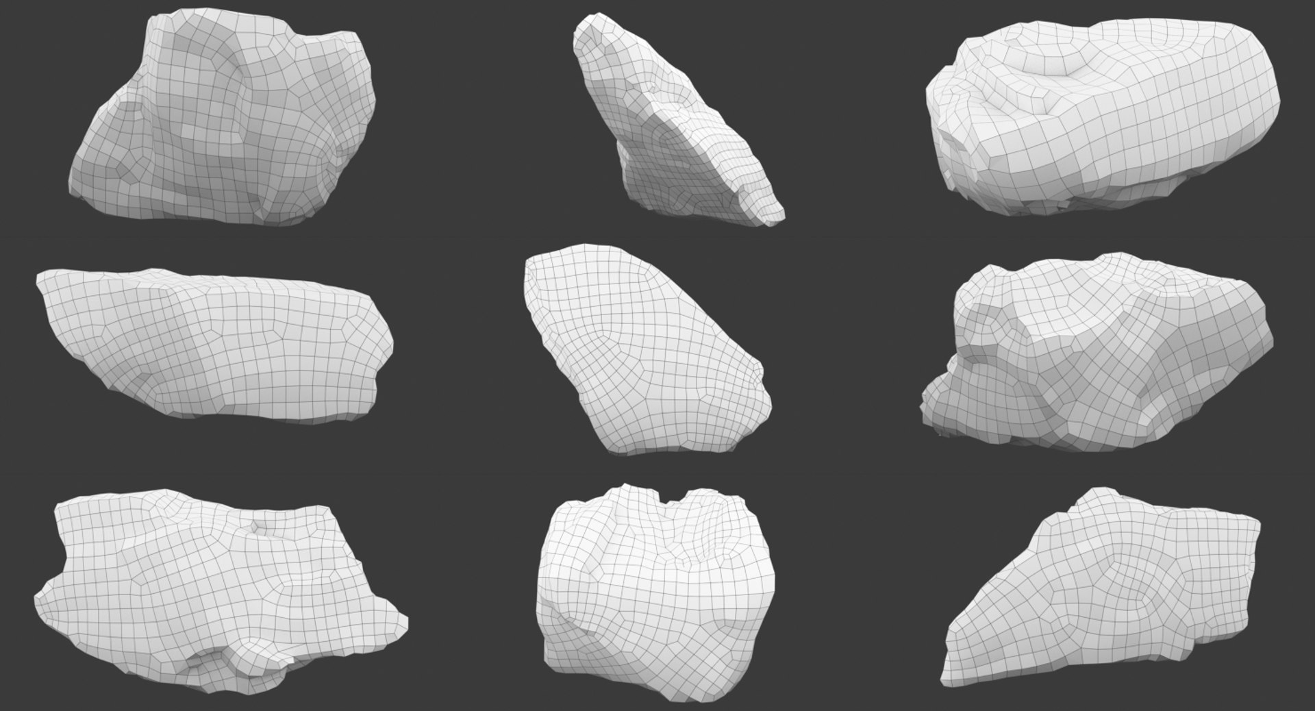 100 stone model - TurboSquid 1389046