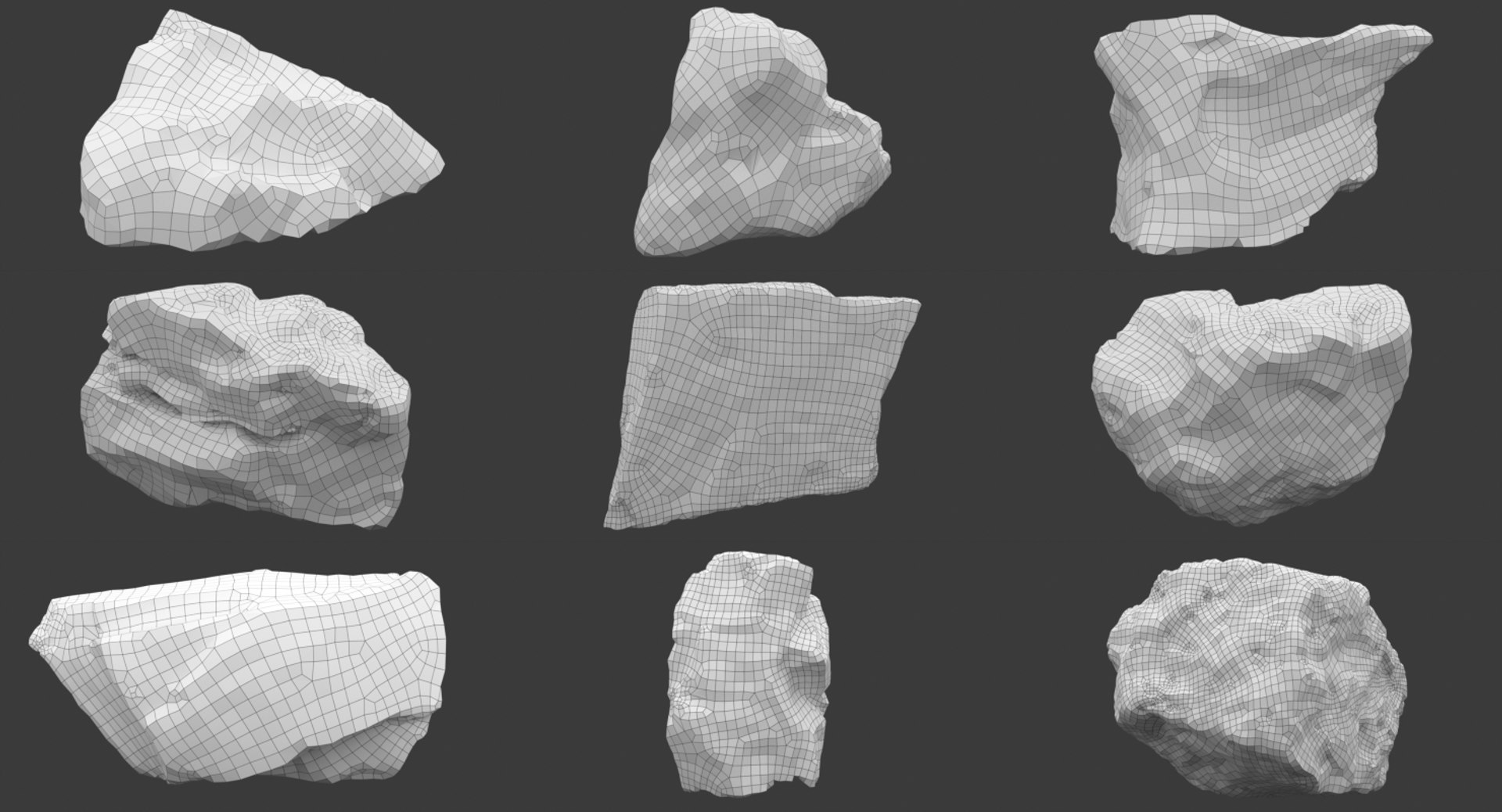 100 stone model - TurboSquid 1389046