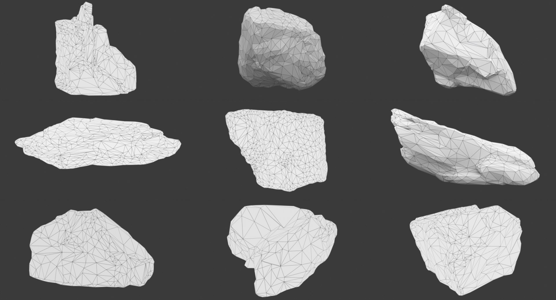 100 stone model - TurboSquid 1389046