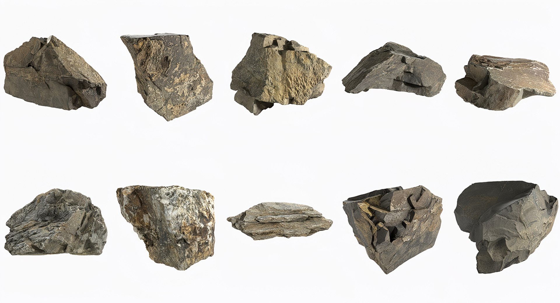 100 stone model - TurboSquid 1389046