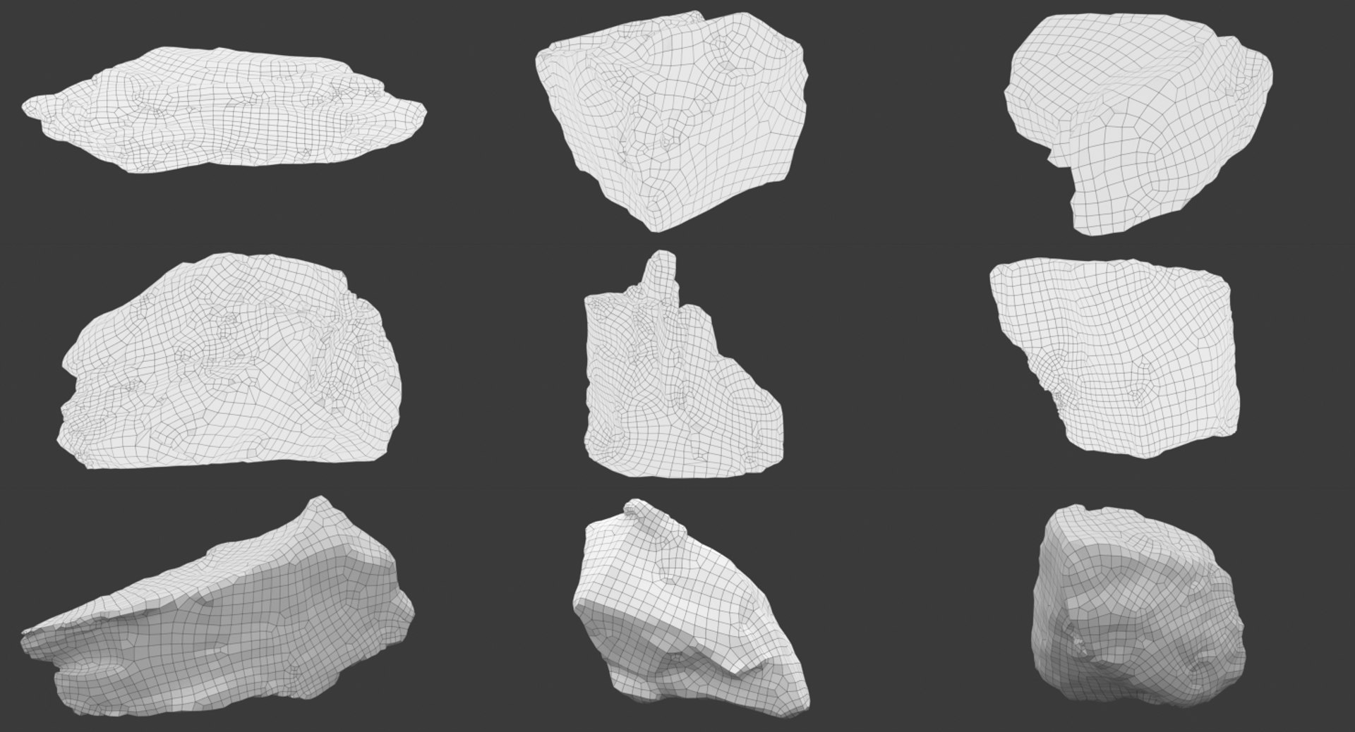 100 stone model - TurboSquid 1389046