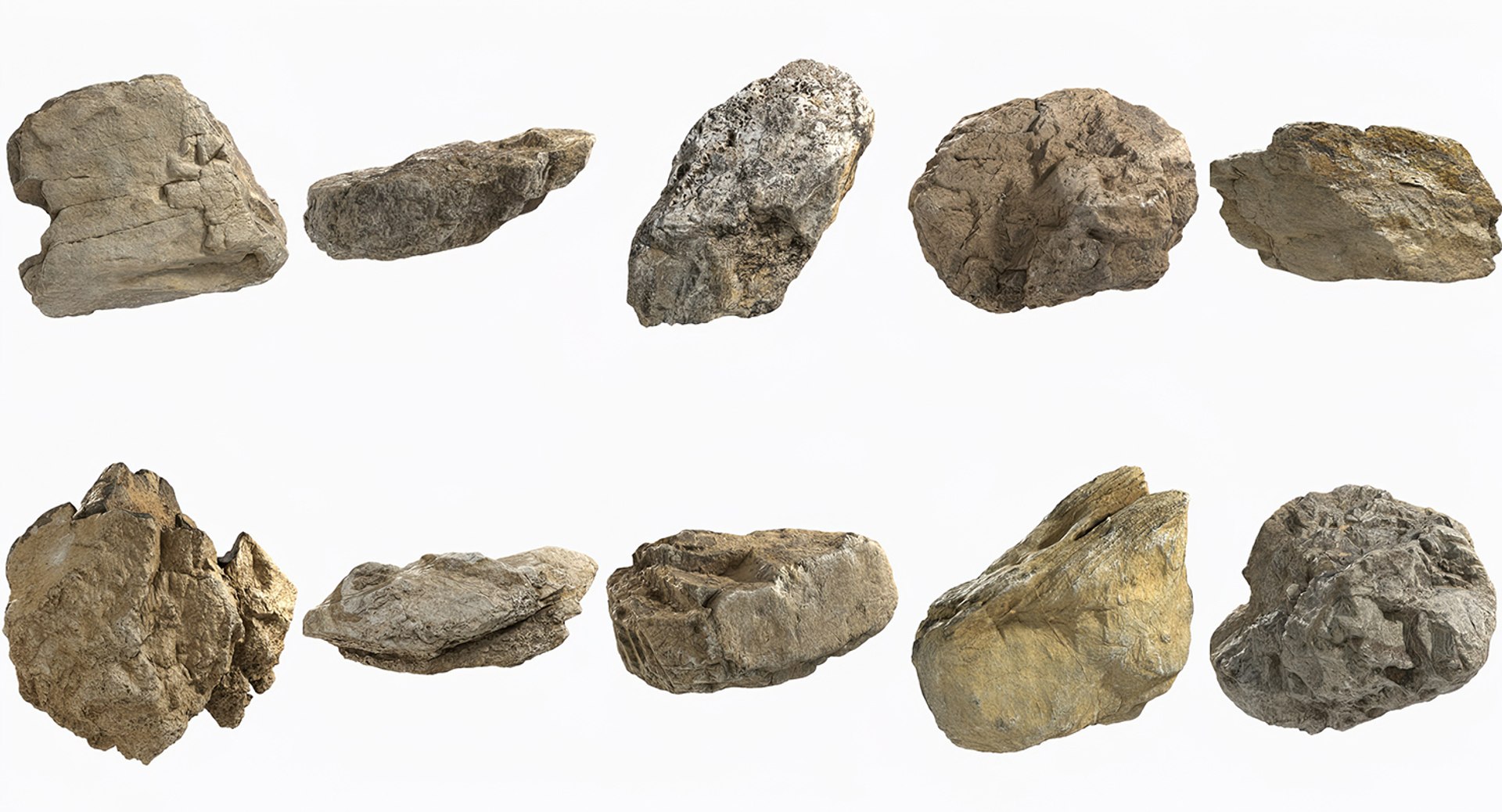 100 stone model - TurboSquid 1389046