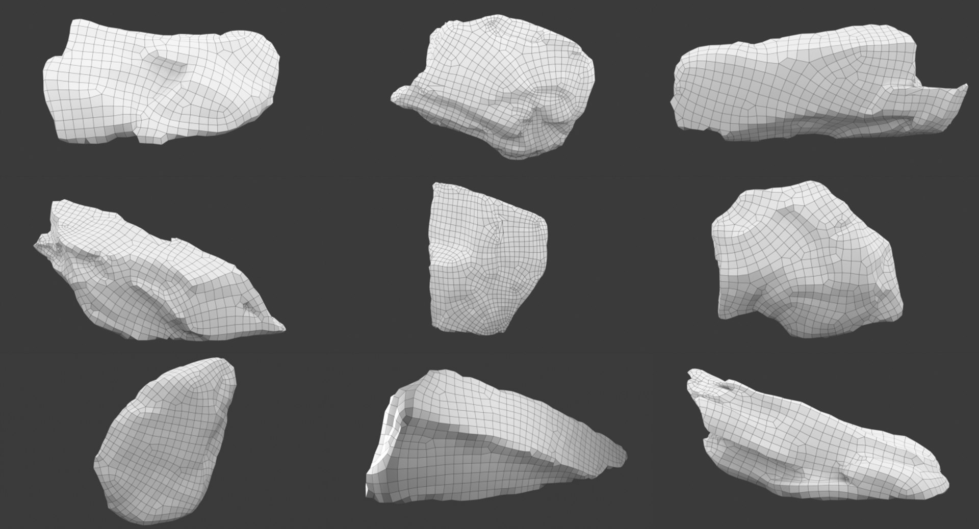 100 stone model - TurboSquid 1389046