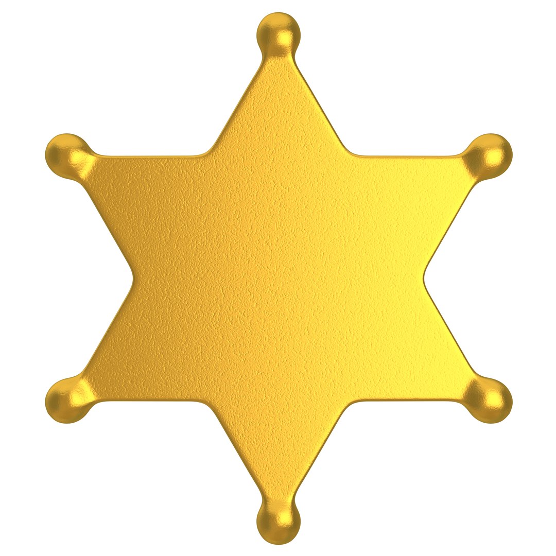 Sheriff Star 3D Model - TurboSquid 1914559