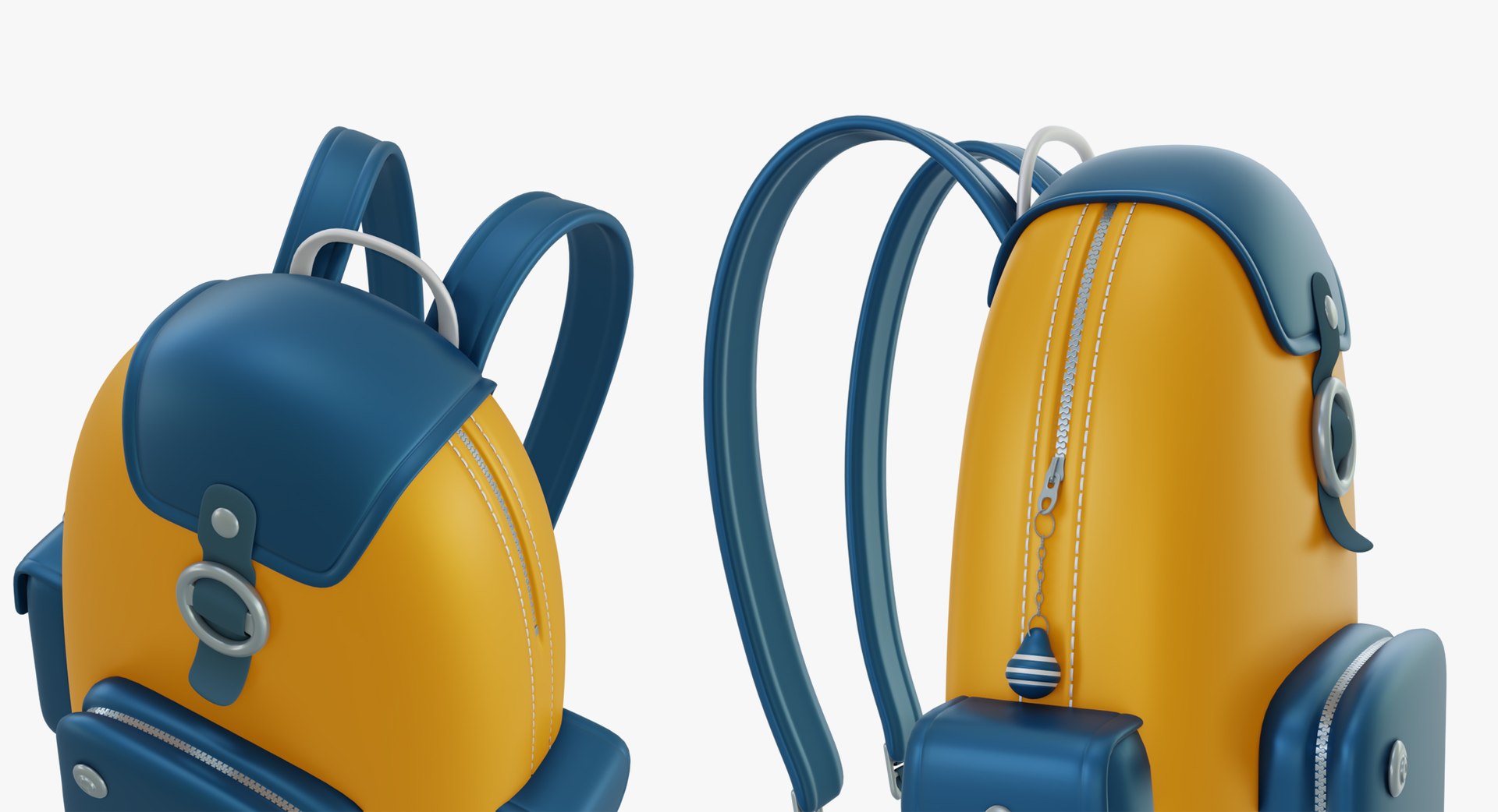 Cartoon Children School Backpack 3D Model - TurboSquid 2183858