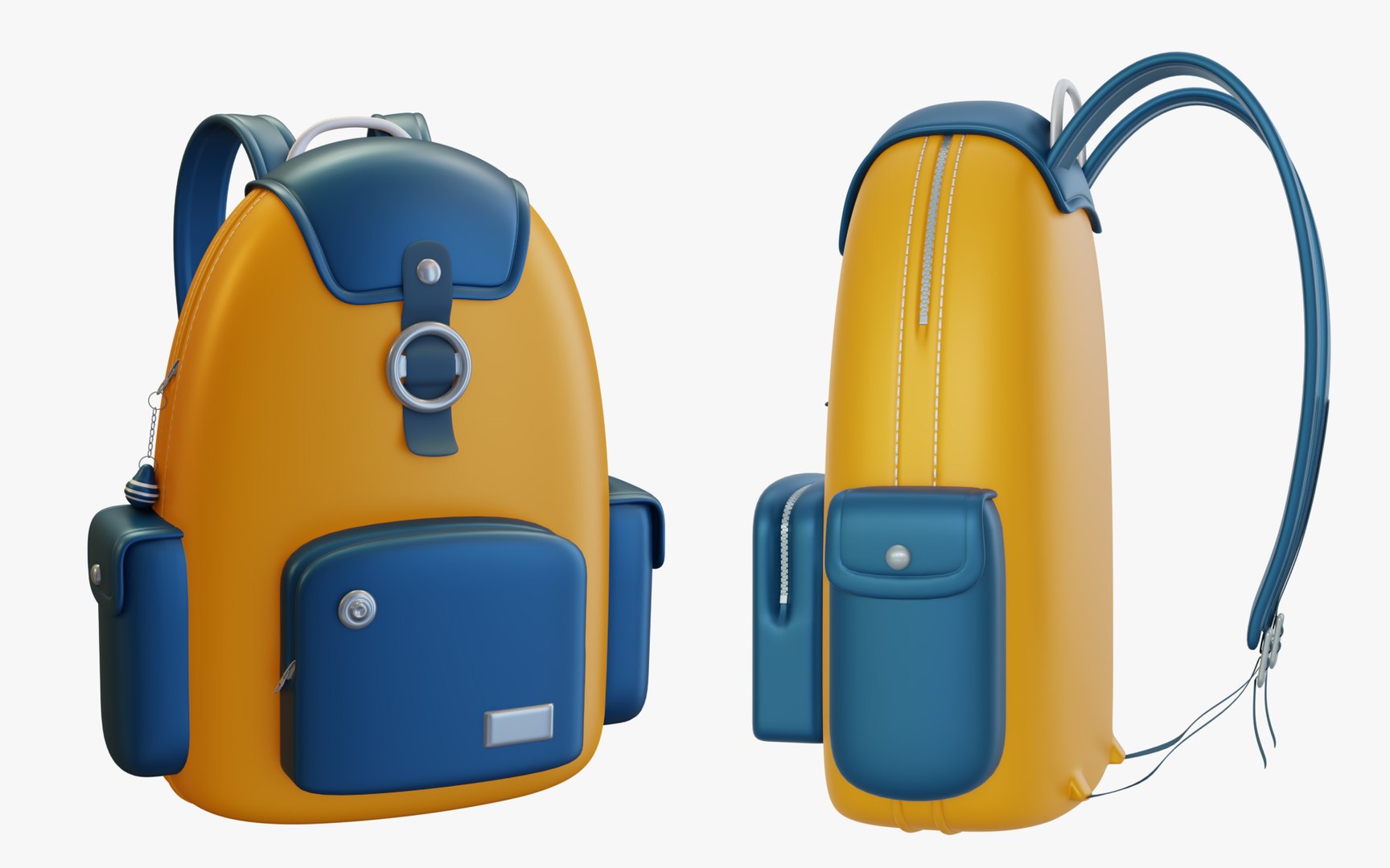 Cartoon Children School Backpack 3D Model - TurboSquid 2183858
