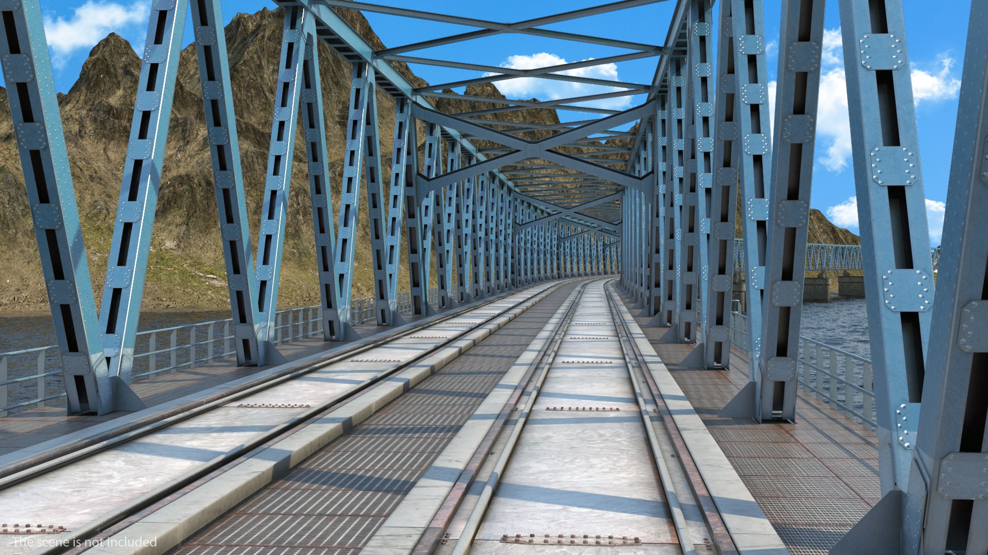 3D Model Old Railway Bridge Rails - TurboSquid 1402871