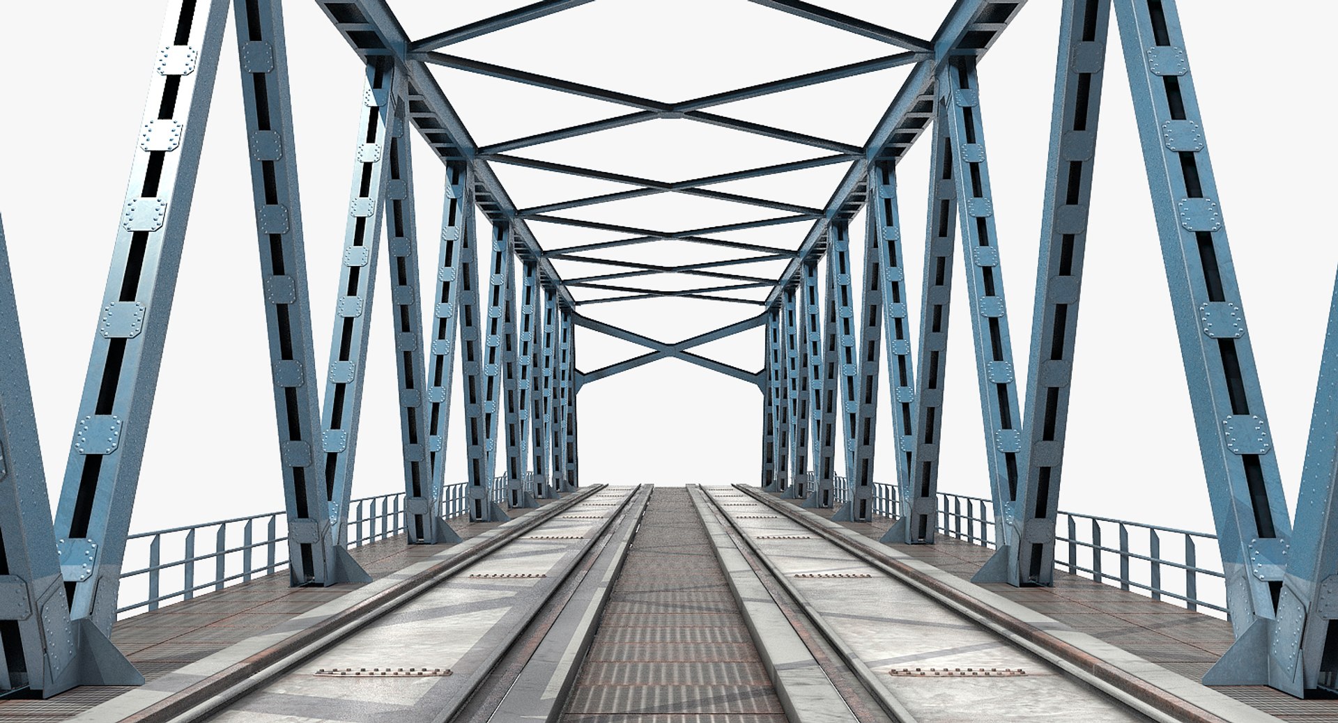 3D model old railway bridge rails - TurboSquid 1402871