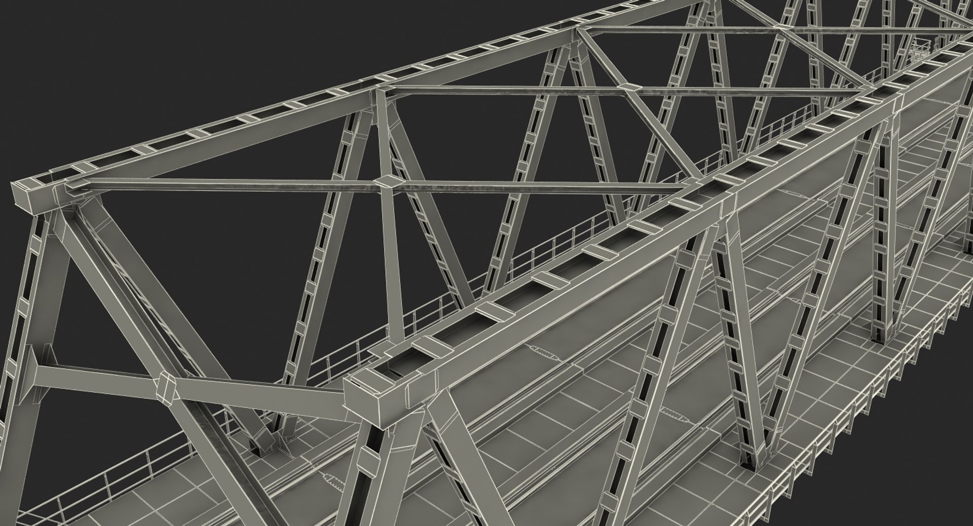 3D model old railway bridge rails - TurboSquid 1402871