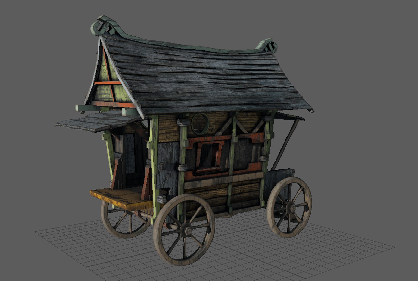 Fancy Medieval Caravan 3D - TurboSquid 1222957