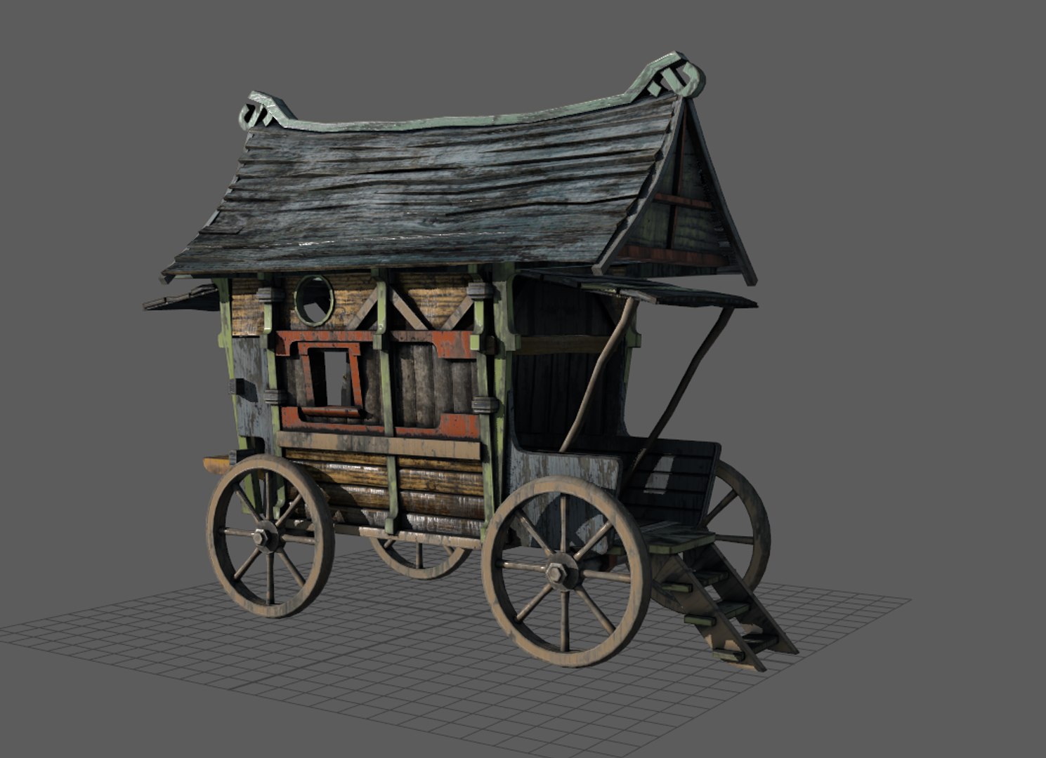 Fancy Medieval Caravan 3D - TurboSquid 1222957