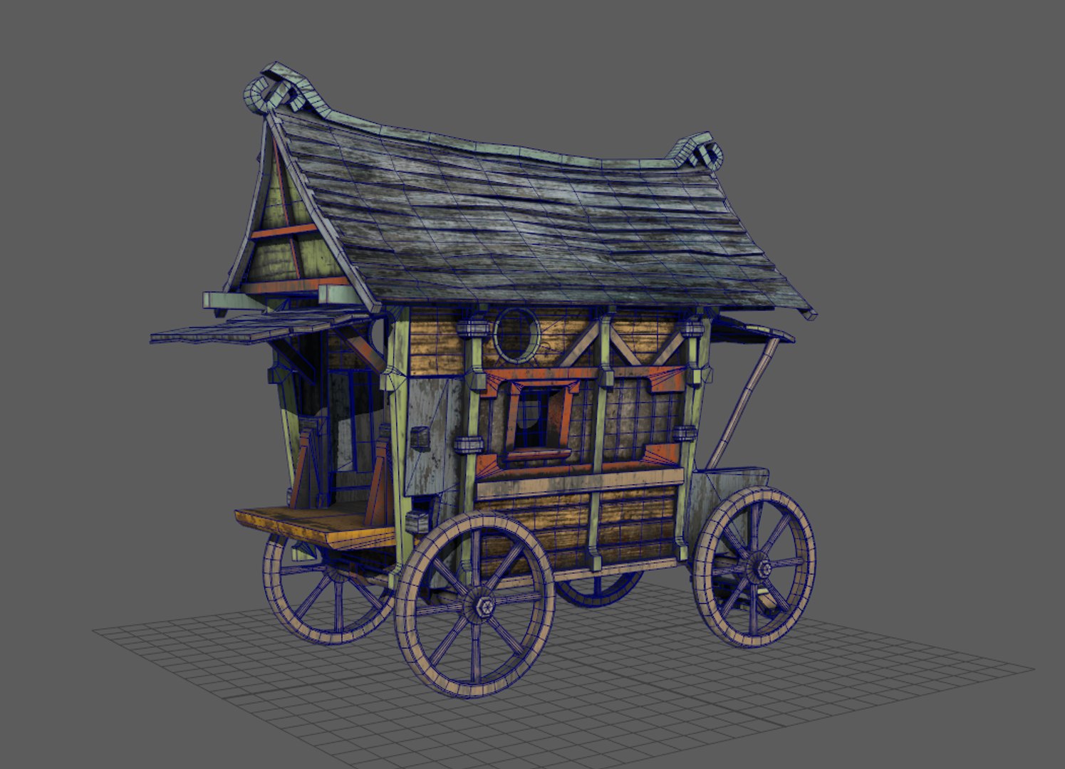 Fancy Medieval Caravan 3D - TurboSquid 1222957