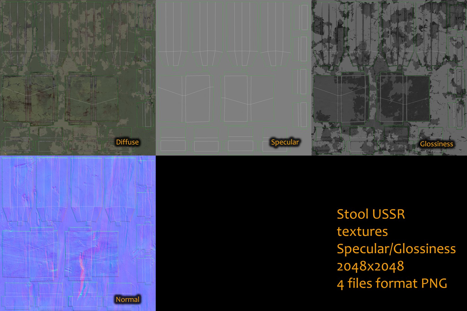 3D Stool Ussr Model - TurboSquid 1476808