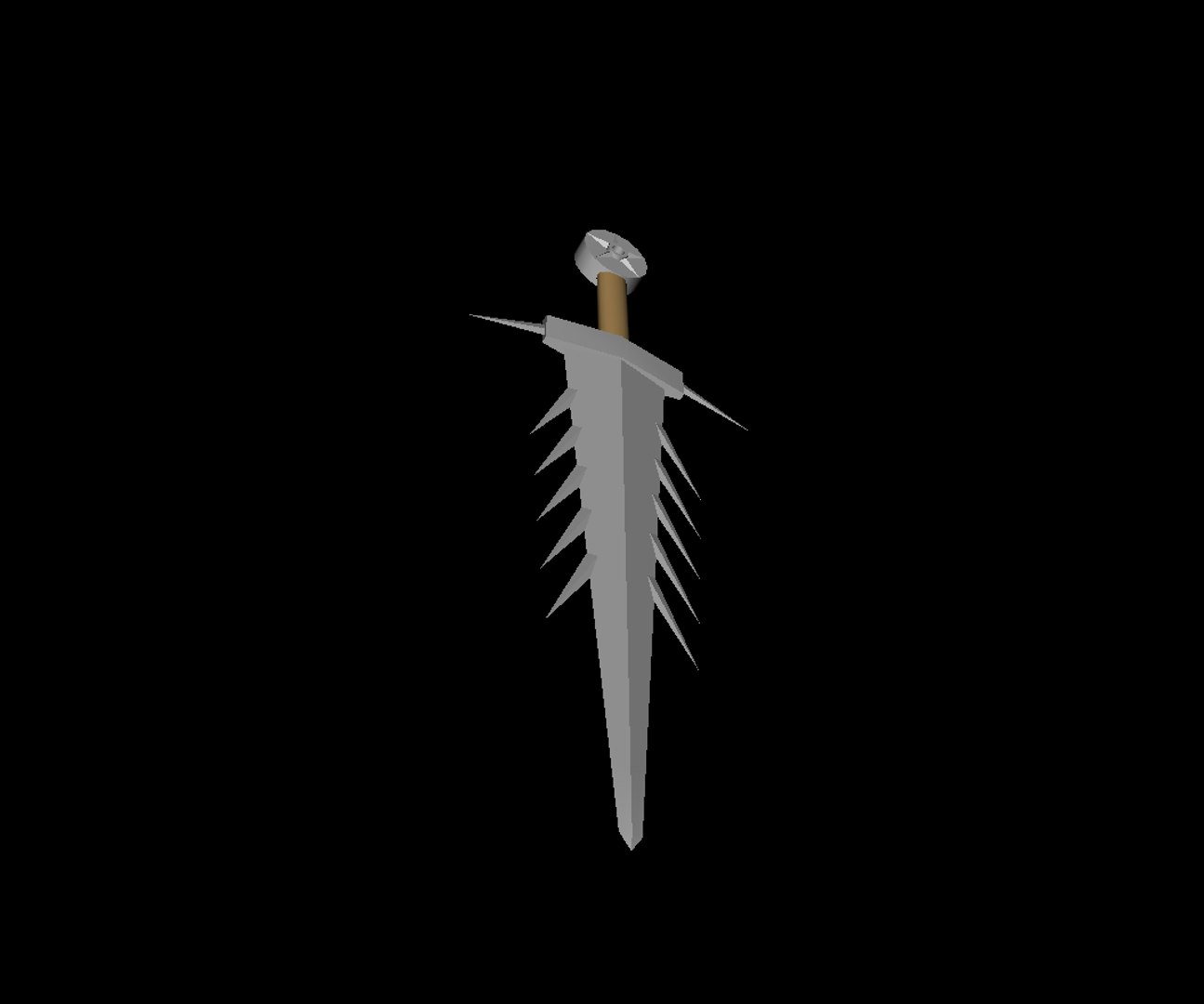 free 3ds model spiked dagger