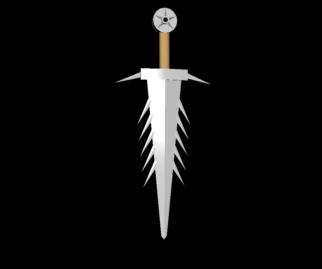 free 3ds model spiked dagger
