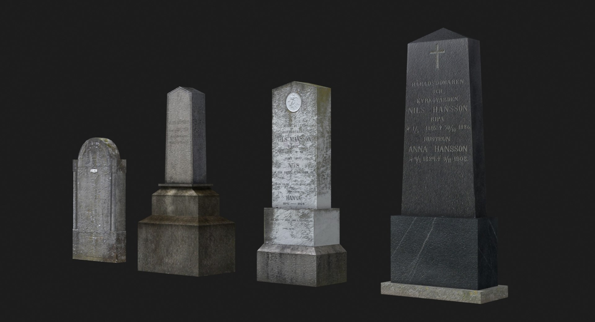 Tombstones 1 Model - TurboSquid 1281892