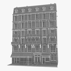 photorealistic european buildings city max