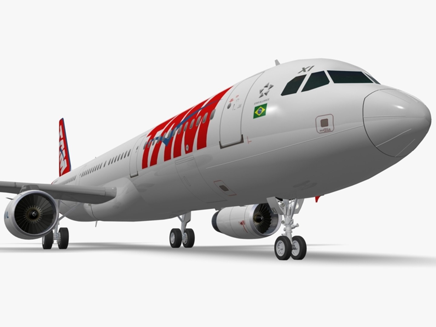 Airbus a321-231 tam a321 3D model - TurboSquid 1198273