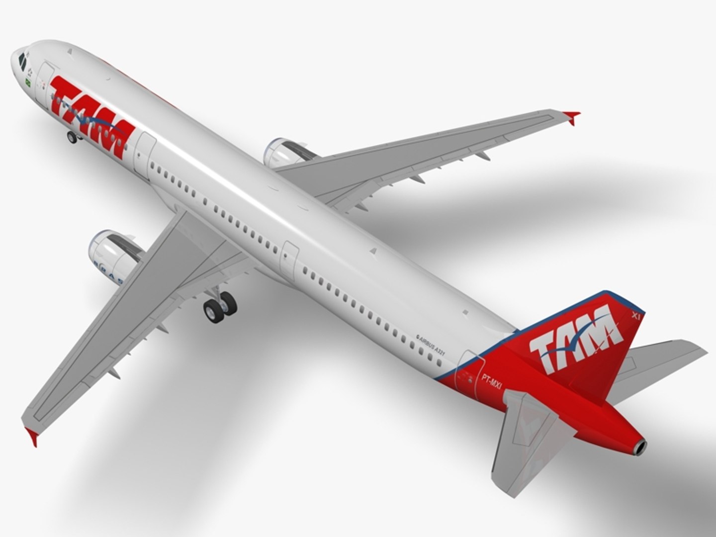 Airbus a321-231 tam a321 3D model - TurboSquid 1198273