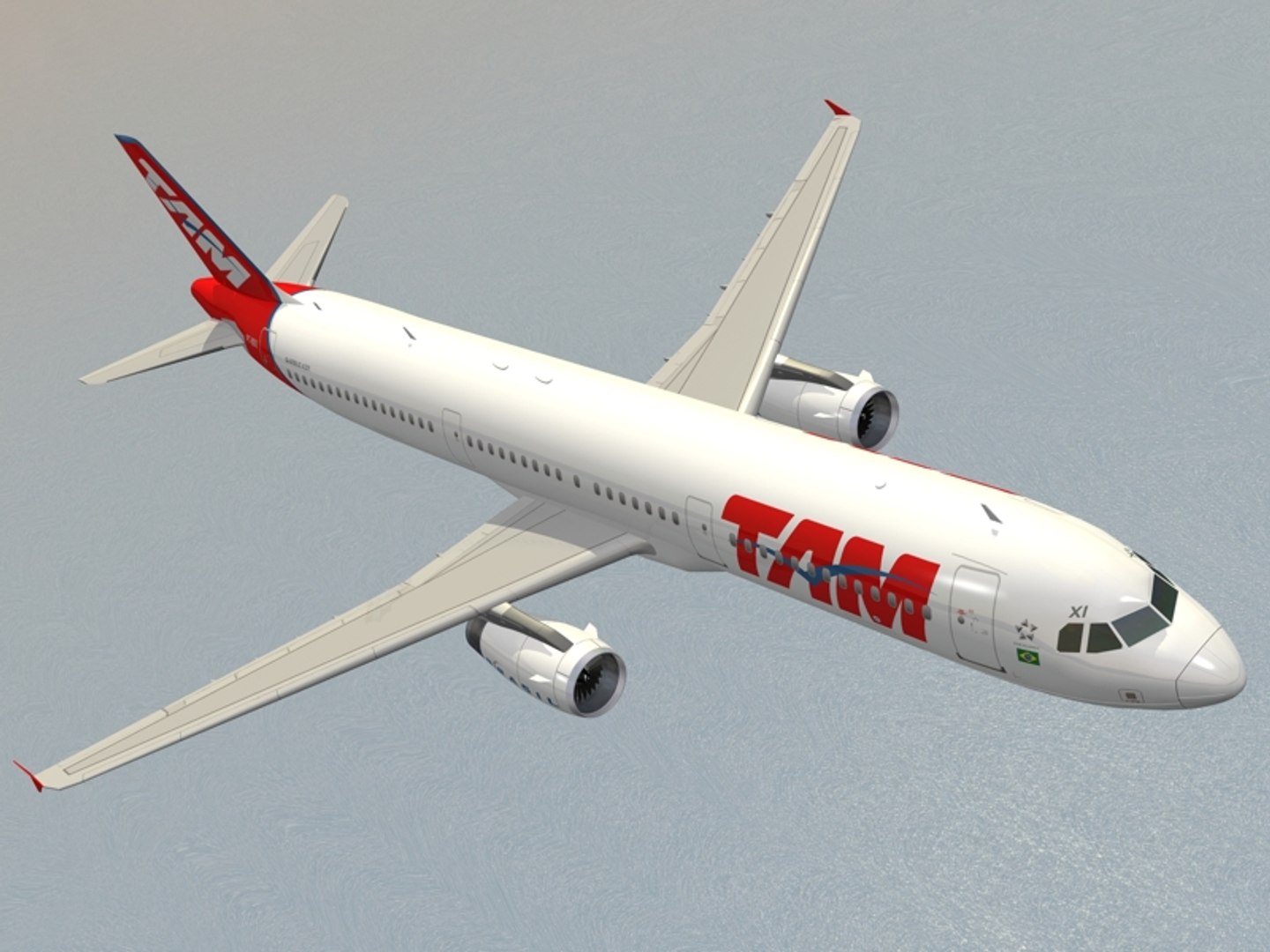Airbus a321-231 tam a321 3D model - TurboSquid 1198273