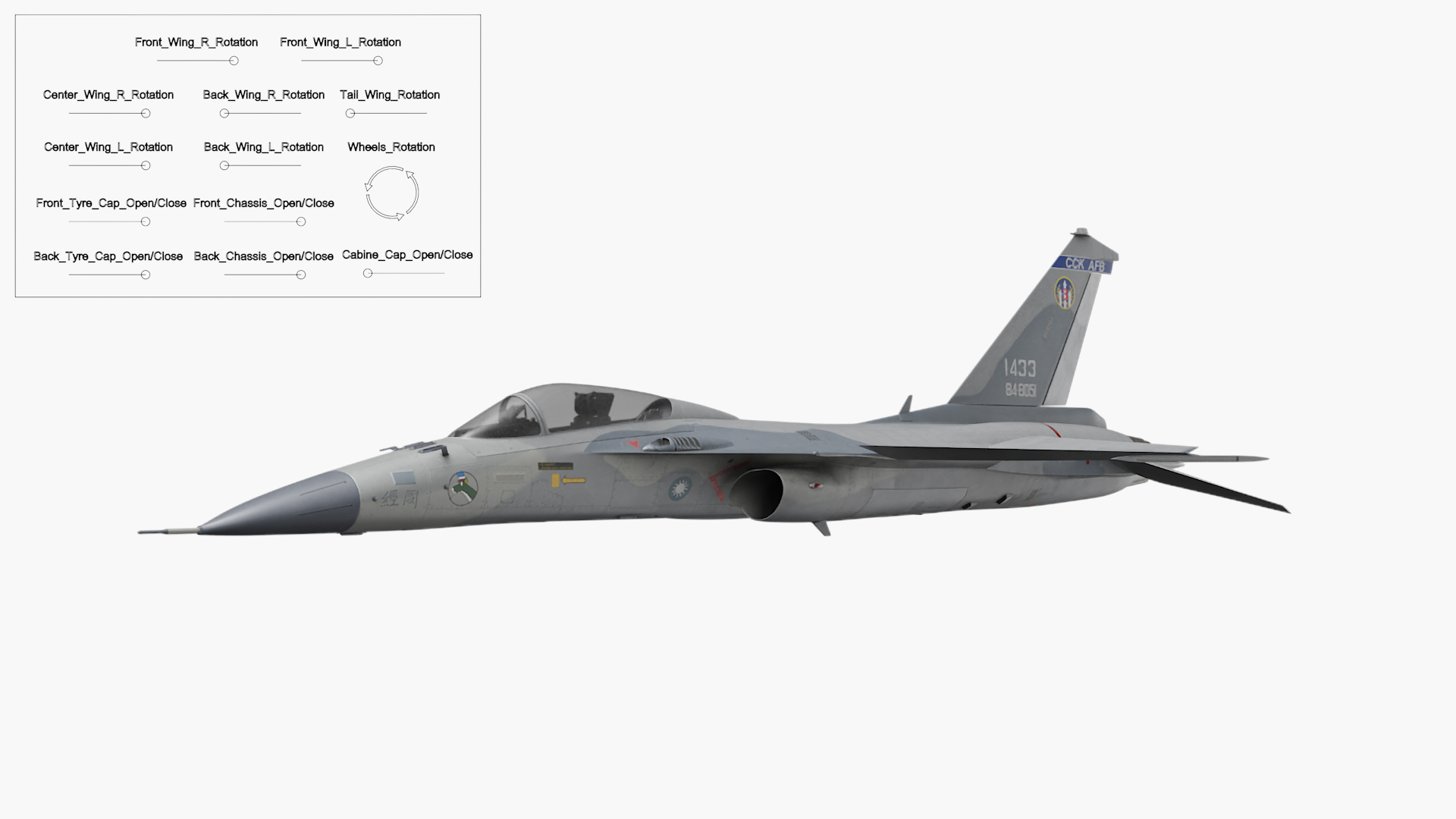 Unarmed Fighter Jet AIDC F-CK-1 Rigged 3D - TurboSquid 2275015