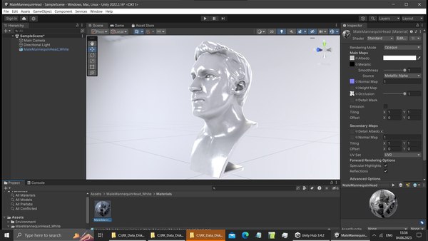modelo 3d Male Mannequin Head - White Plastic - Game Asset - TurboSquid ...