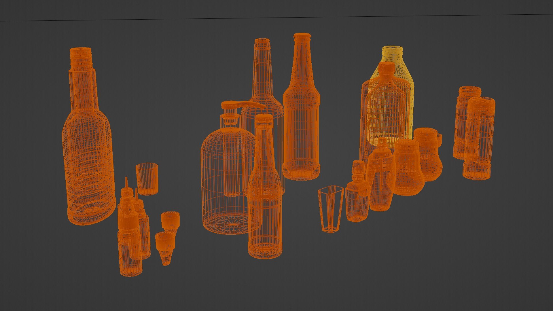 3D Model Bottle Collection - TurboSquid 2030417