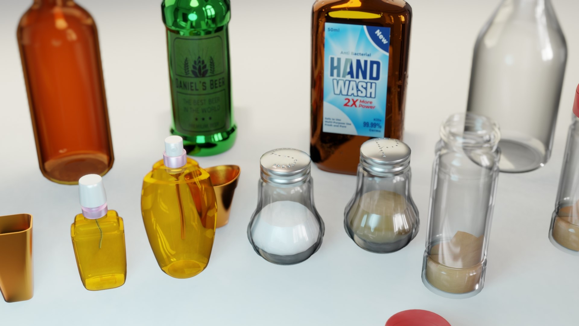 3D Model Bottle Collection - TurboSquid 2030417