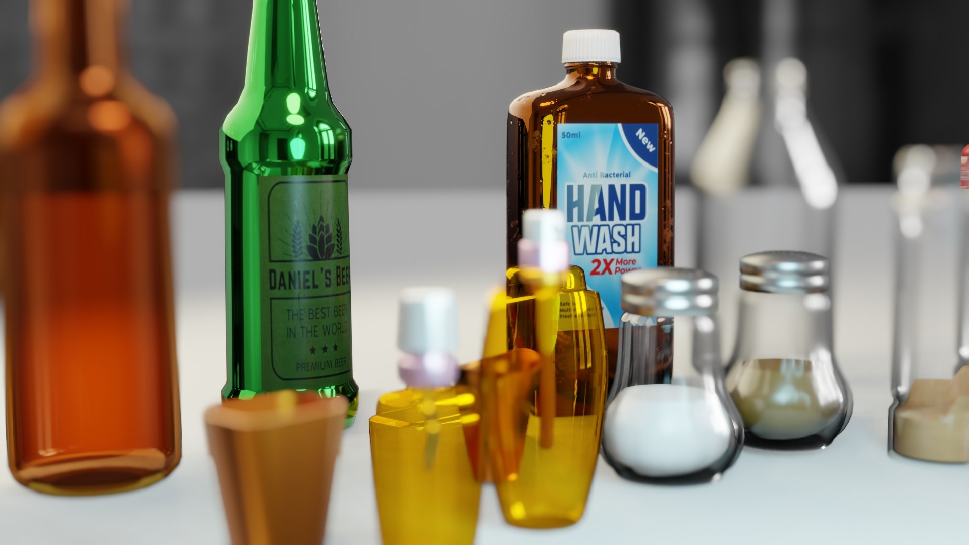 3D Model Bottle Collection - TurboSquid 2030417