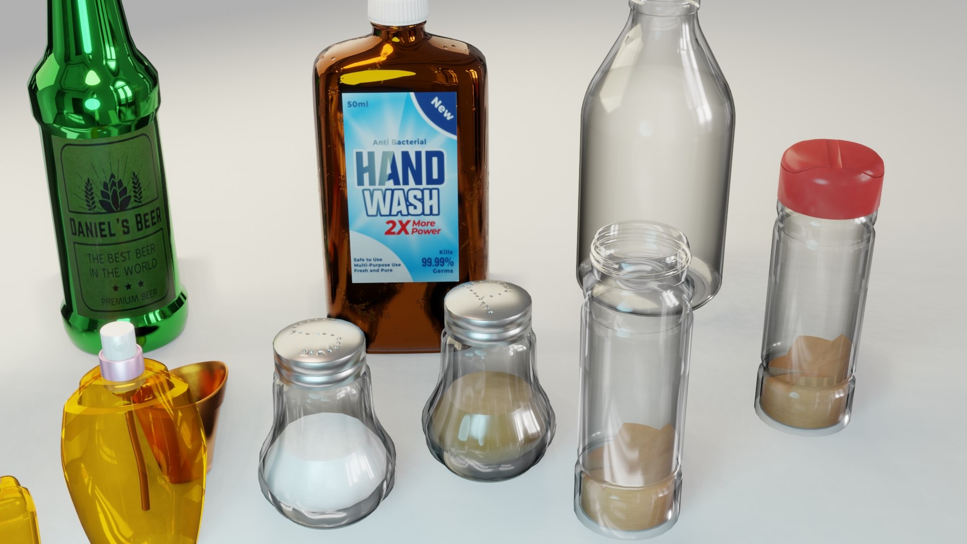 3D Model Bottle Collection - TurboSquid 2030417