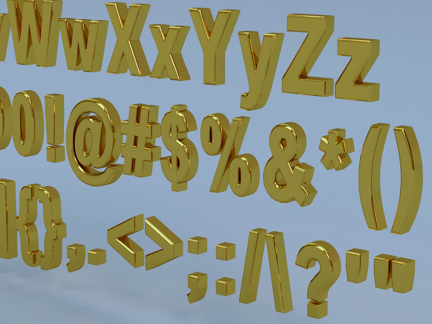 3D Letters Symbols - TurboSquid 1360146