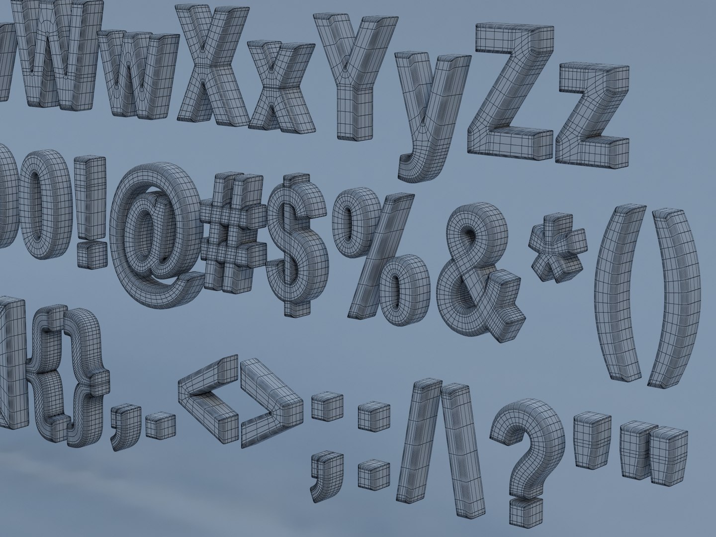 3D Letters Symbols - TurboSquid 1360146